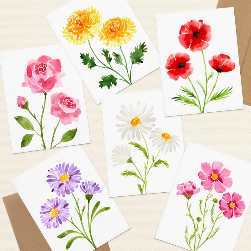 Wildflower Notecard Pack - Etsy