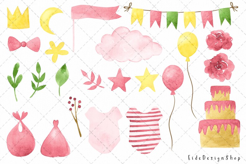 Little Baby Girl Clipart, Pink Baby Clipart, Birthday Girl Clipart ...
