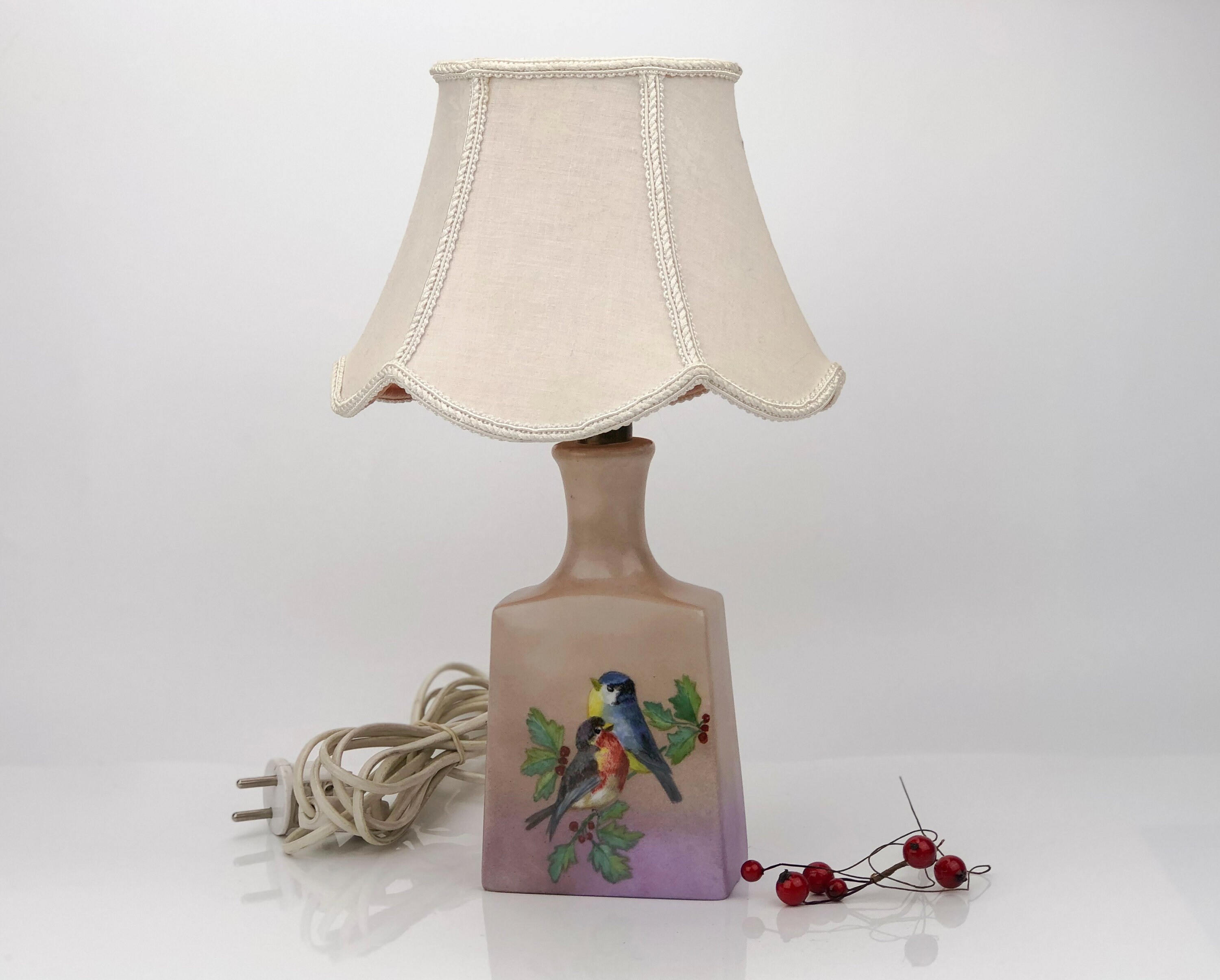 Porcelain bottle shaded porcelain E27 lamp from Europe | Etsy