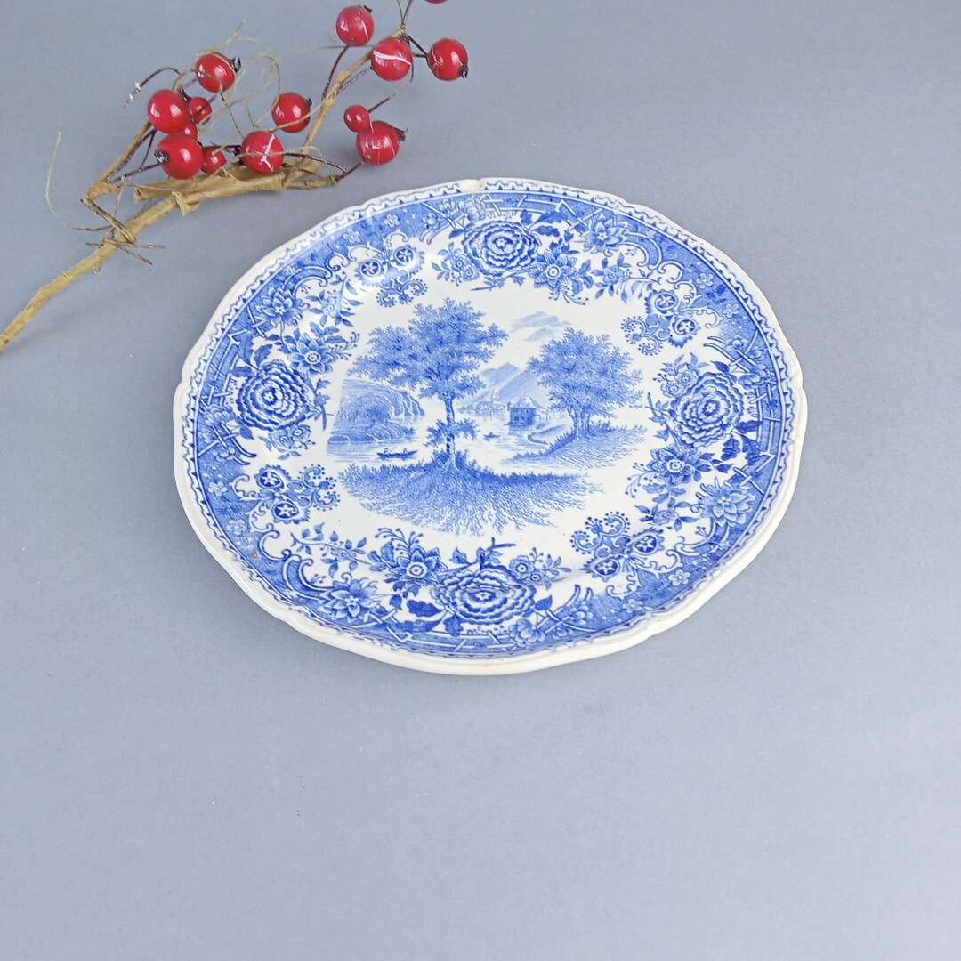 Vintage Platte With Blue Pattern From Villeroy & Boch. Made in France ...