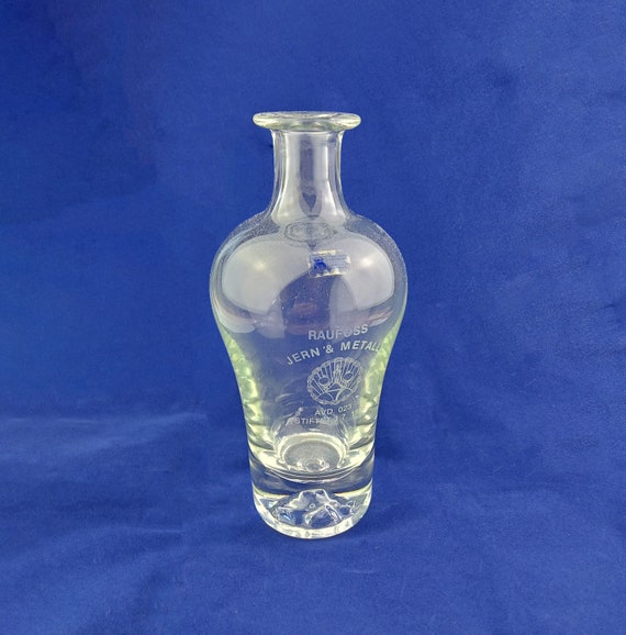 Vintage Clear Glass Bottle by Magnor Glass Works Magnor | Etsy