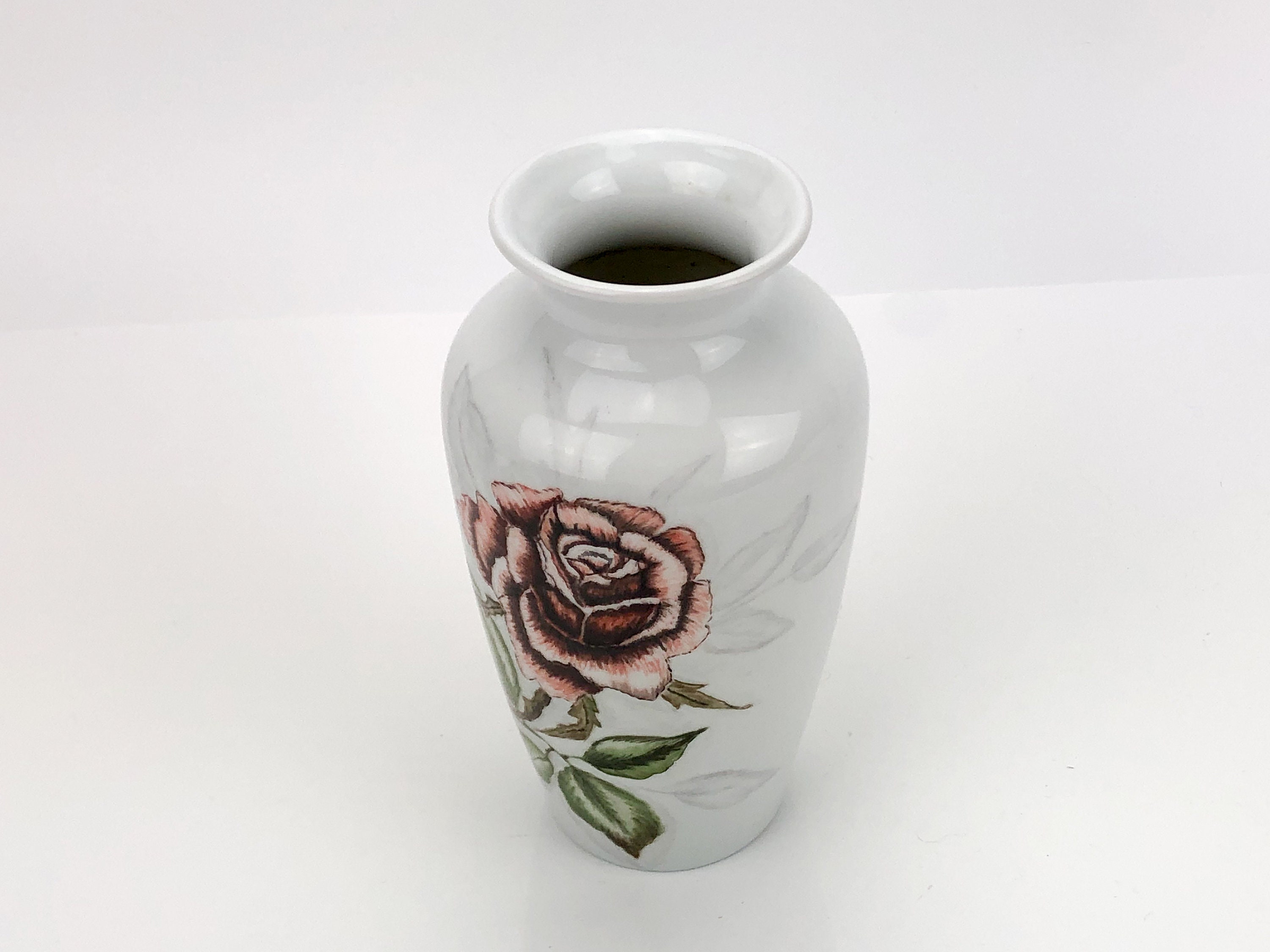 Retro Rose Royal Porzellan Vase Made in Germany - Etsy