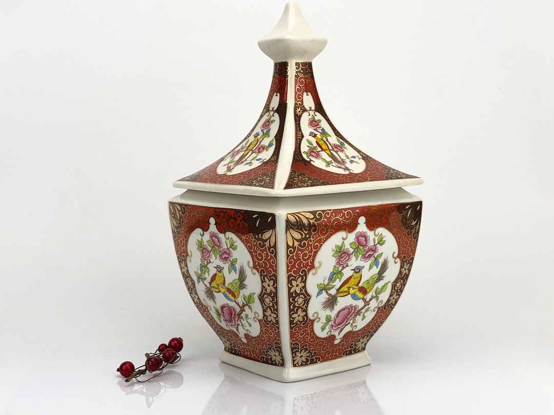 Fine China Porcelain Vintage Asian Box With Lid. Made in China - Etsy