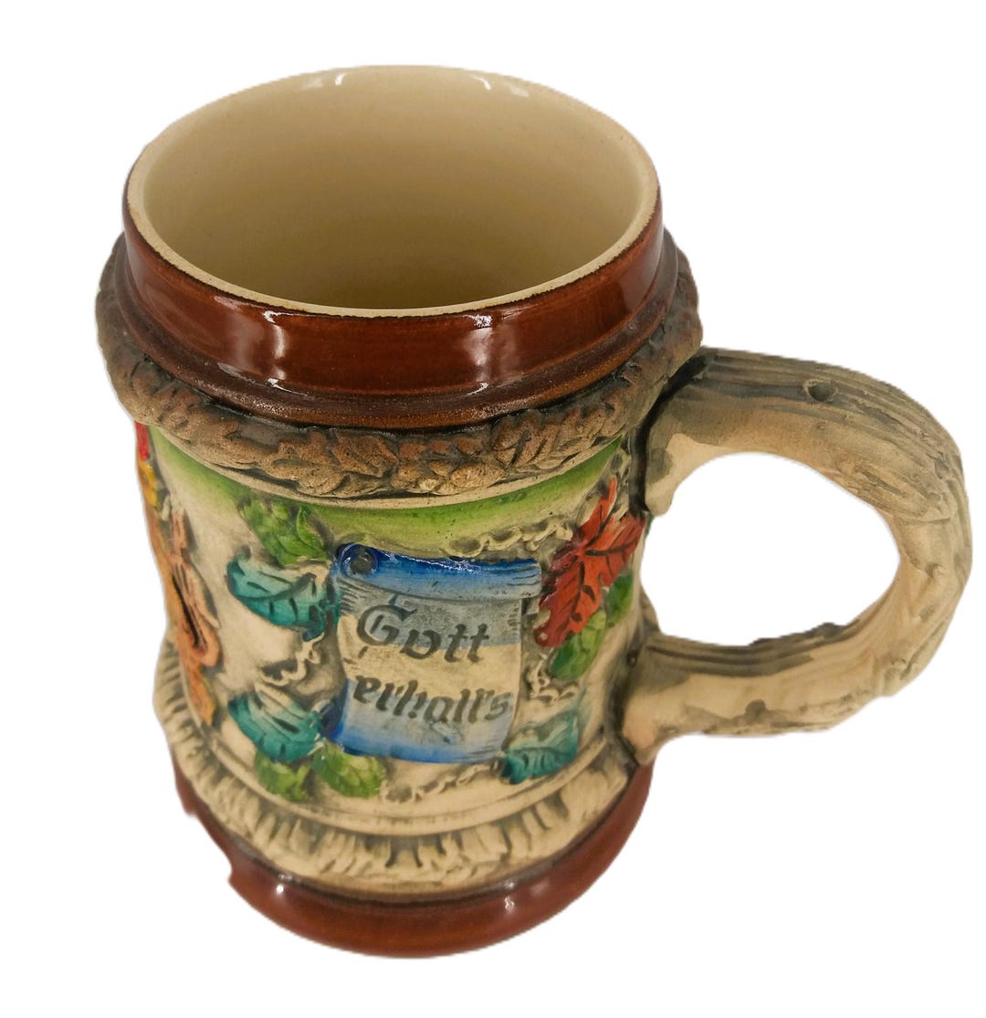 Large Vintage German Handmade Beer Mug From 20th Century - Etsy
