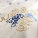 Blue Border White Tablecloth - Etsy