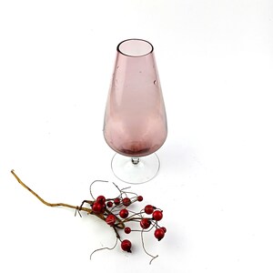 Tall Light Pink Glass Vase - Etsy