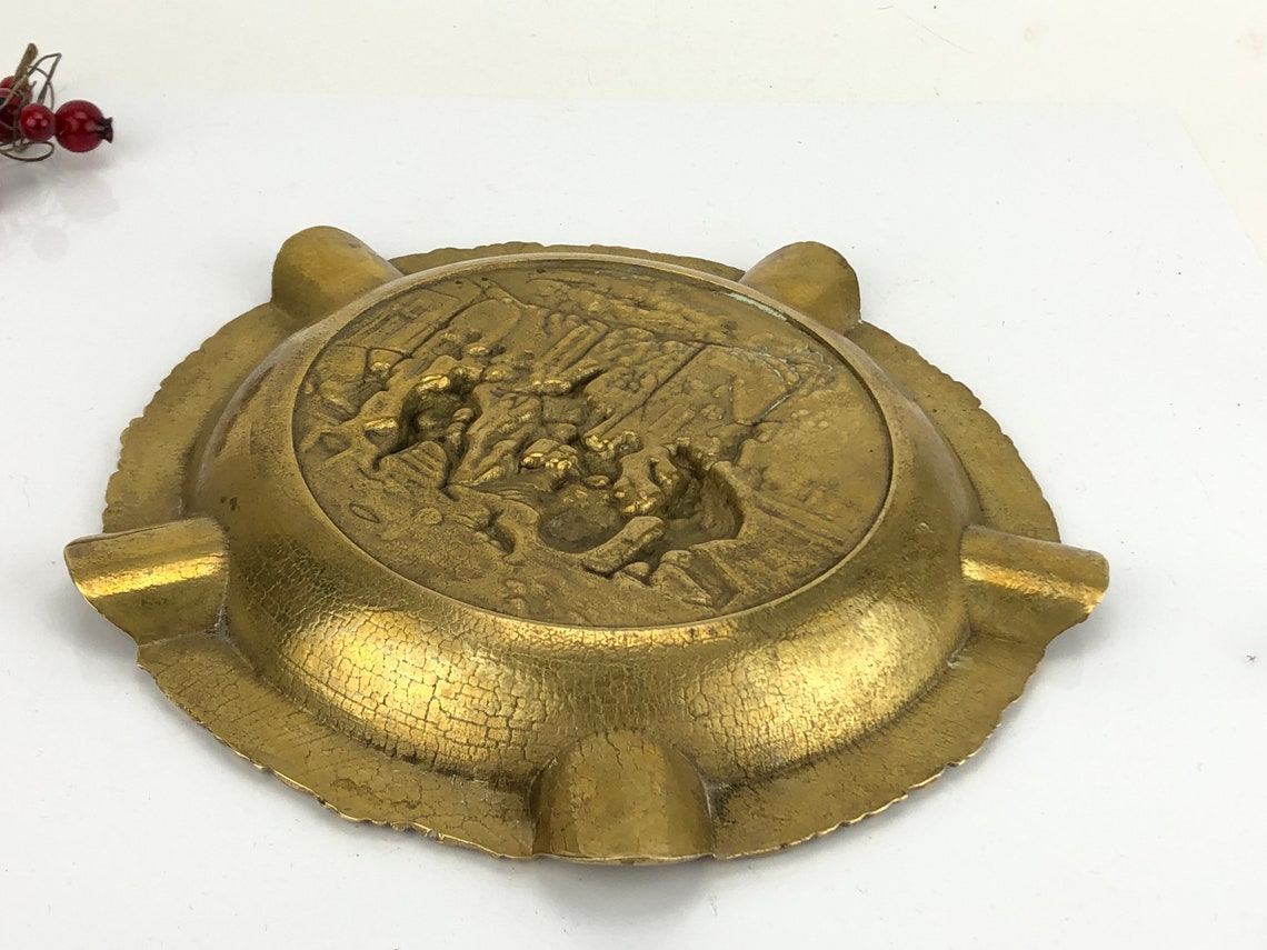 Medieval Picture Metal Vintage Ashtray - Etsy