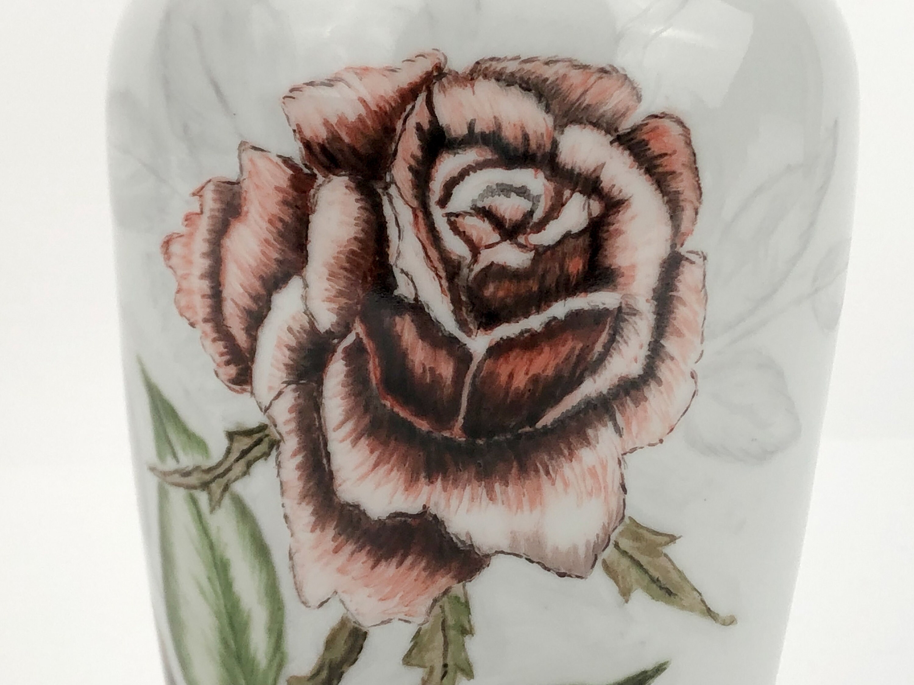 Retro Rose Royal Porzellan Vase Made in Germany - Etsy