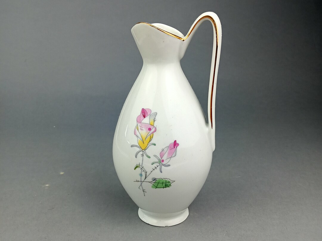 Vintage Small White Pitcher by Weisswasser From Germany 60s - Etsy