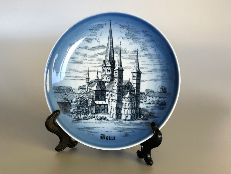 Vintage Plate With Bonn Cathedral Picture Made in Copenhagen, Denmark ...
