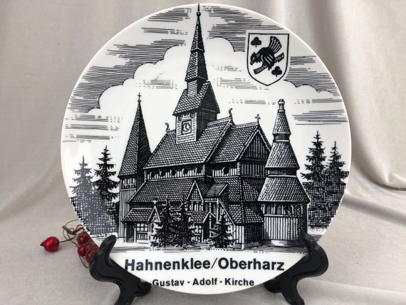Gustav Adolf Stave Church Vintage Porcelain Wall Plate by - Etsy UK