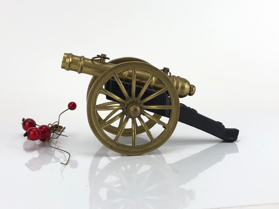 Vintage Model of an Ancient Artillery Gun on a Carriage. Made in Europe ...