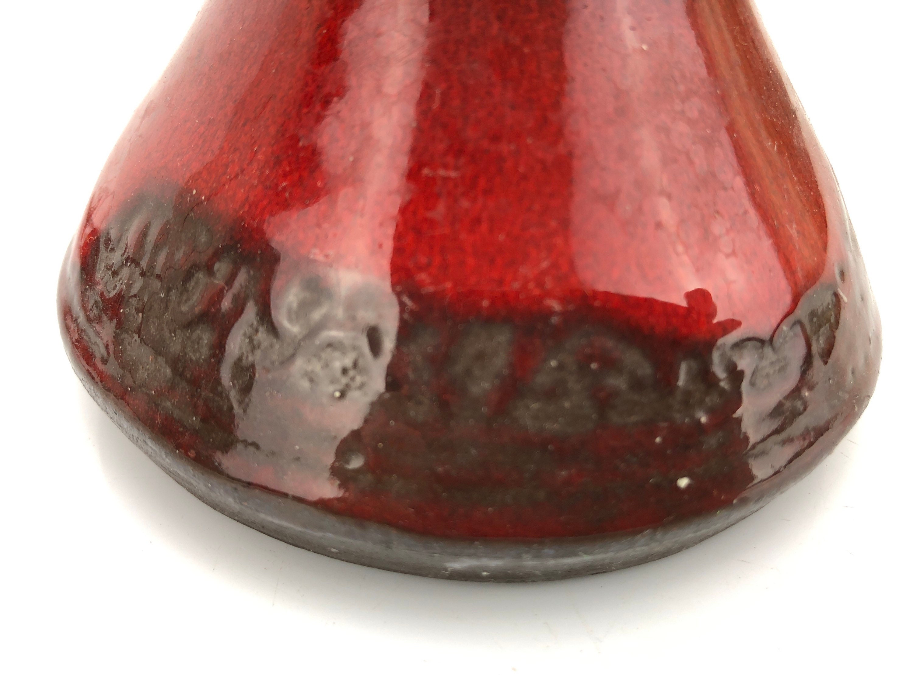 Red Vintage Ceramic Vase - Etsy