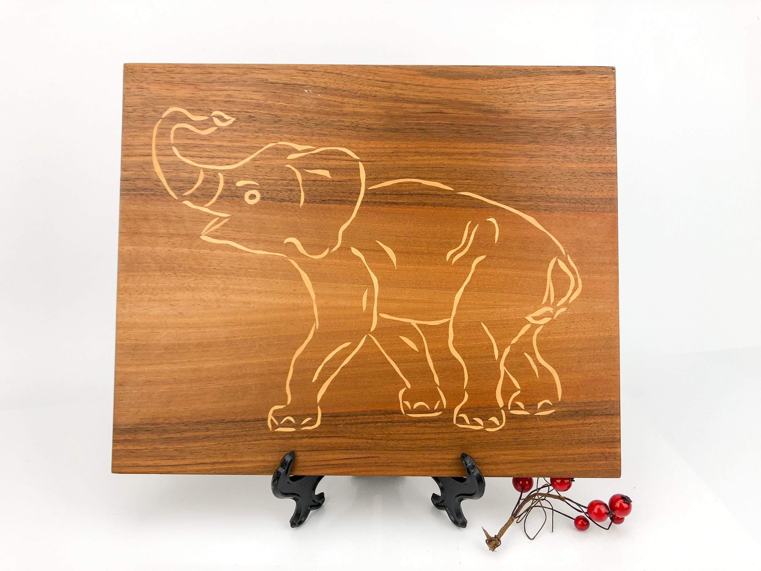 Hand carved Elephant wood board | Etsy