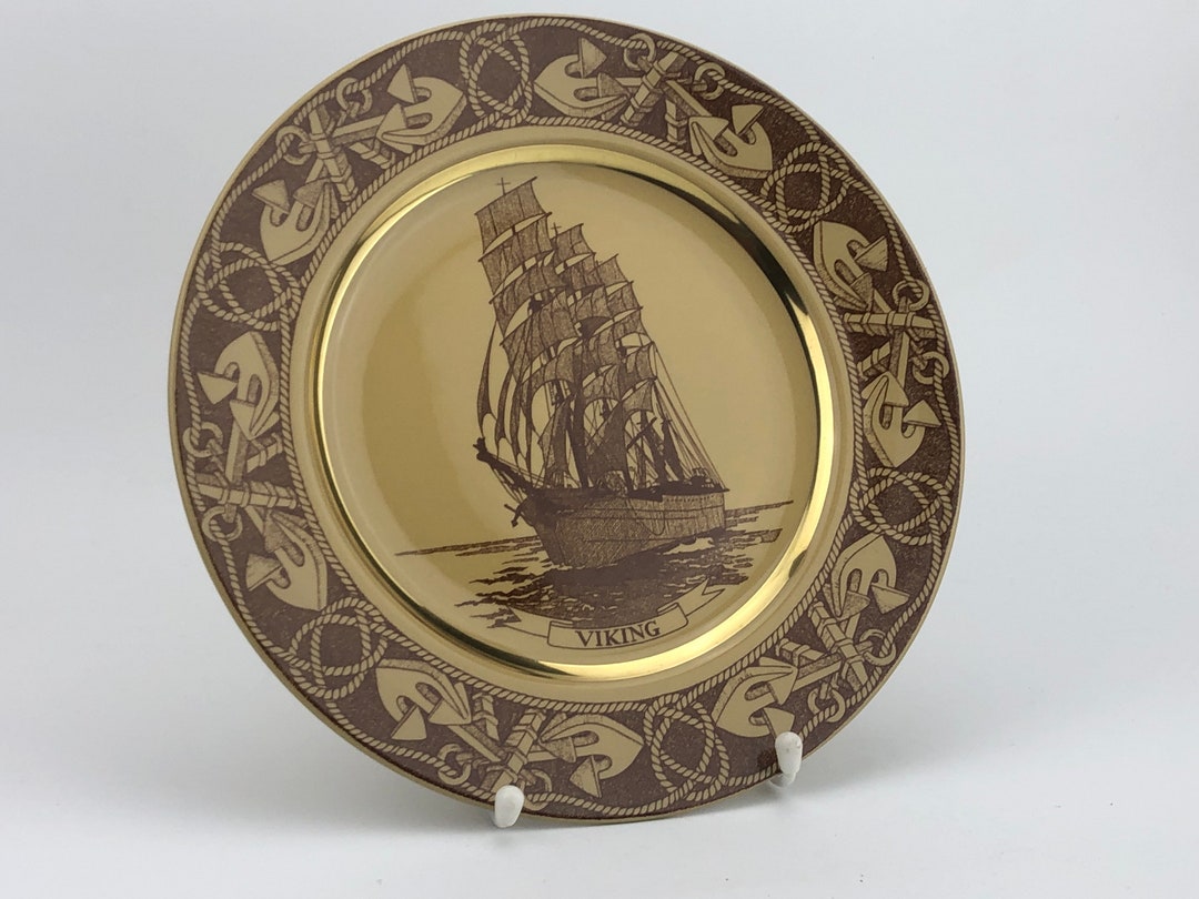 Wall Plate "viking" From 20th Century by Figgo, Norway - Etsy
