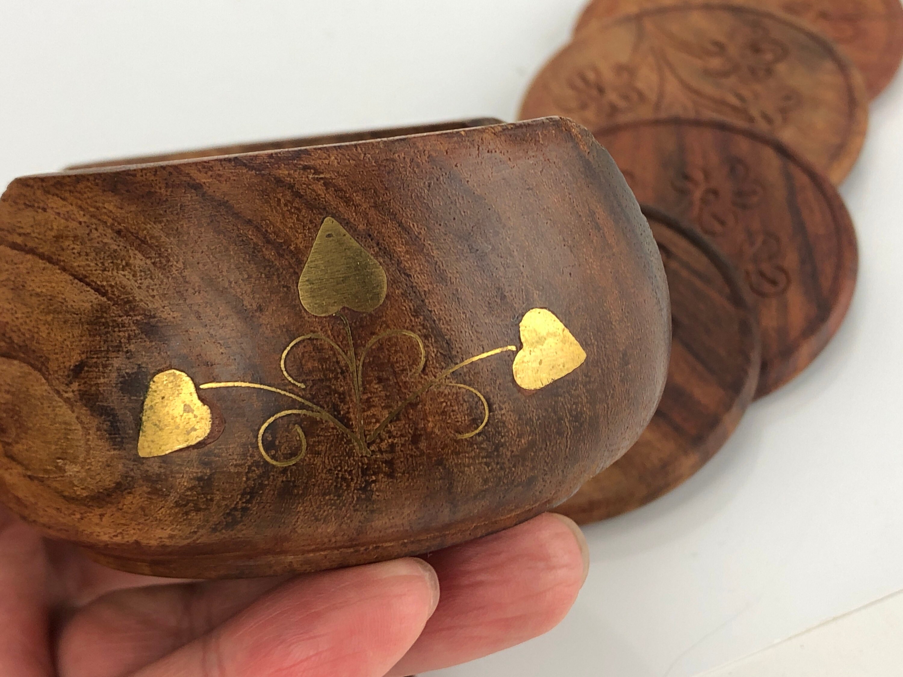 Vintage Wooden Cup Stand Set of 6 From Europe - Etsy