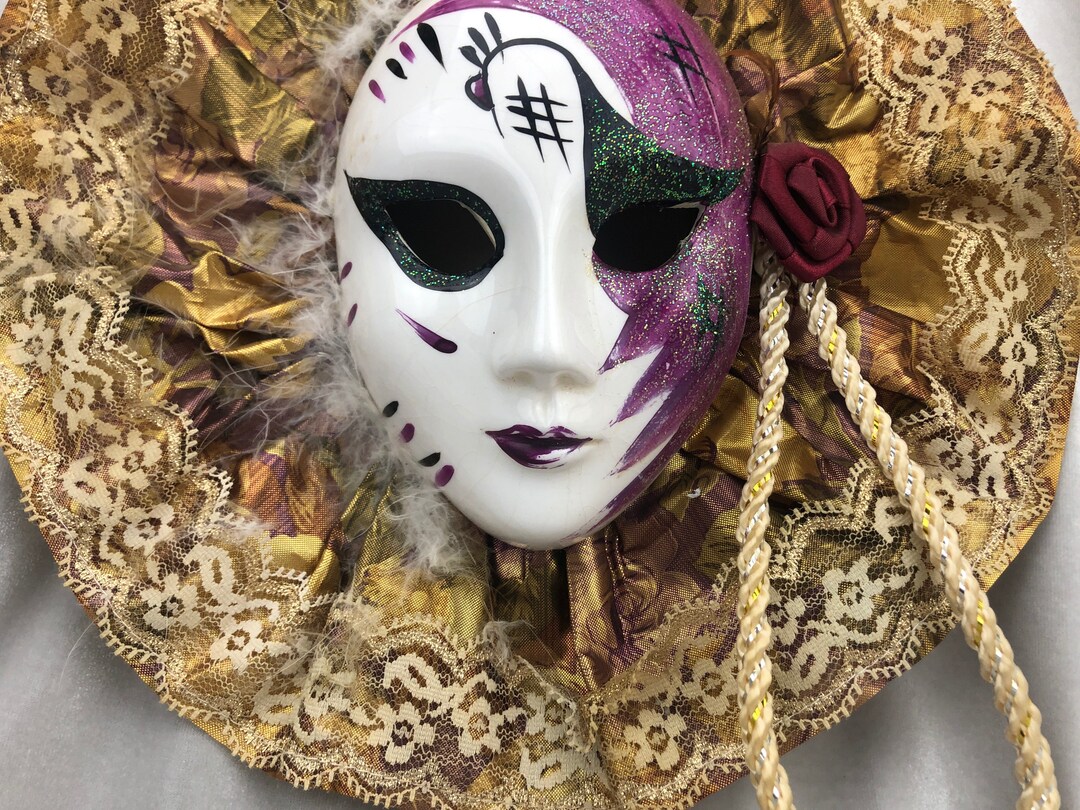 Vintage Mask Figurine Wall Hanging From Europe - Etsy