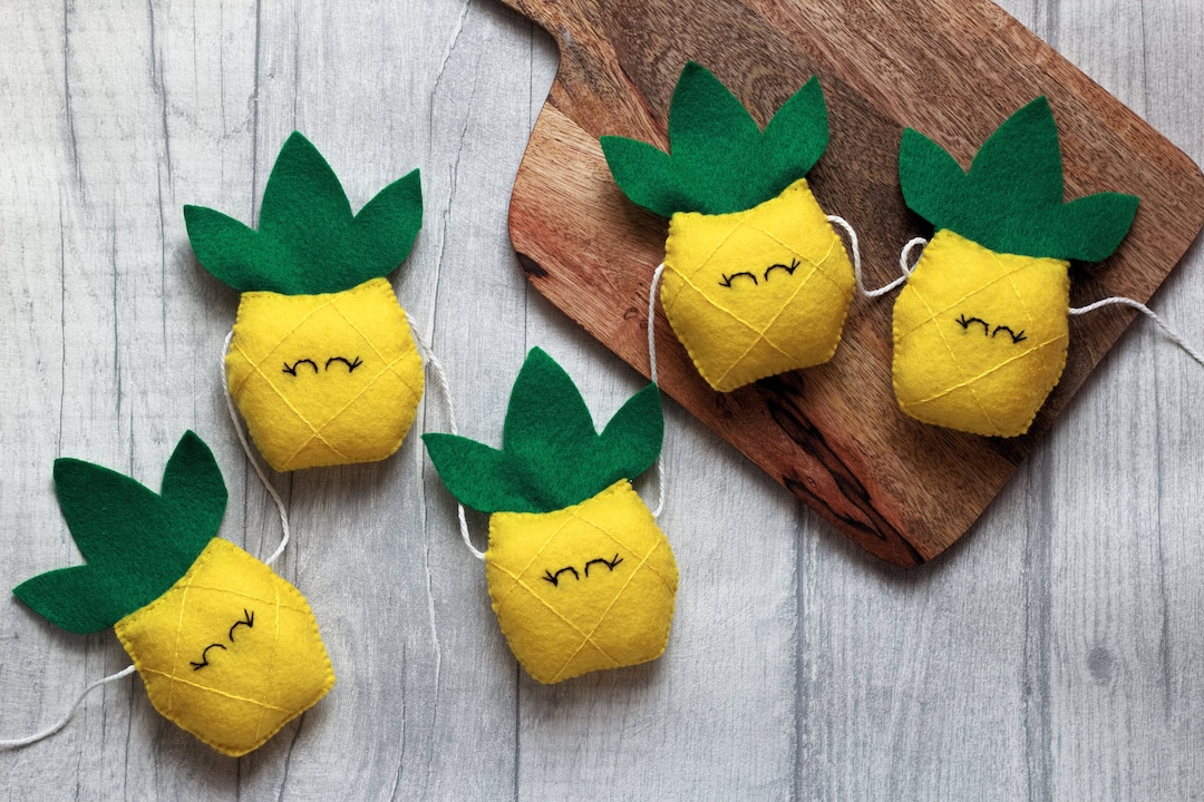Smiling Pineapple Garland, Tropical Party Decorations, Summer Pool ...