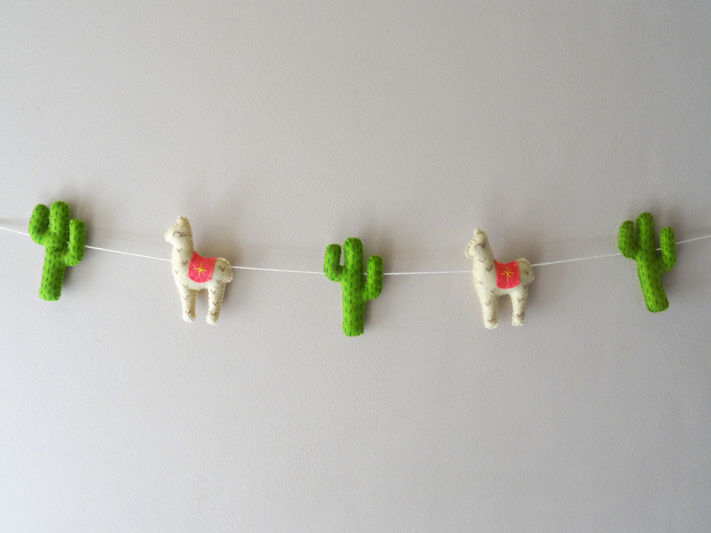 Cactus and Llama Felt Garland Mexican Theme Decorations - Etsy UK