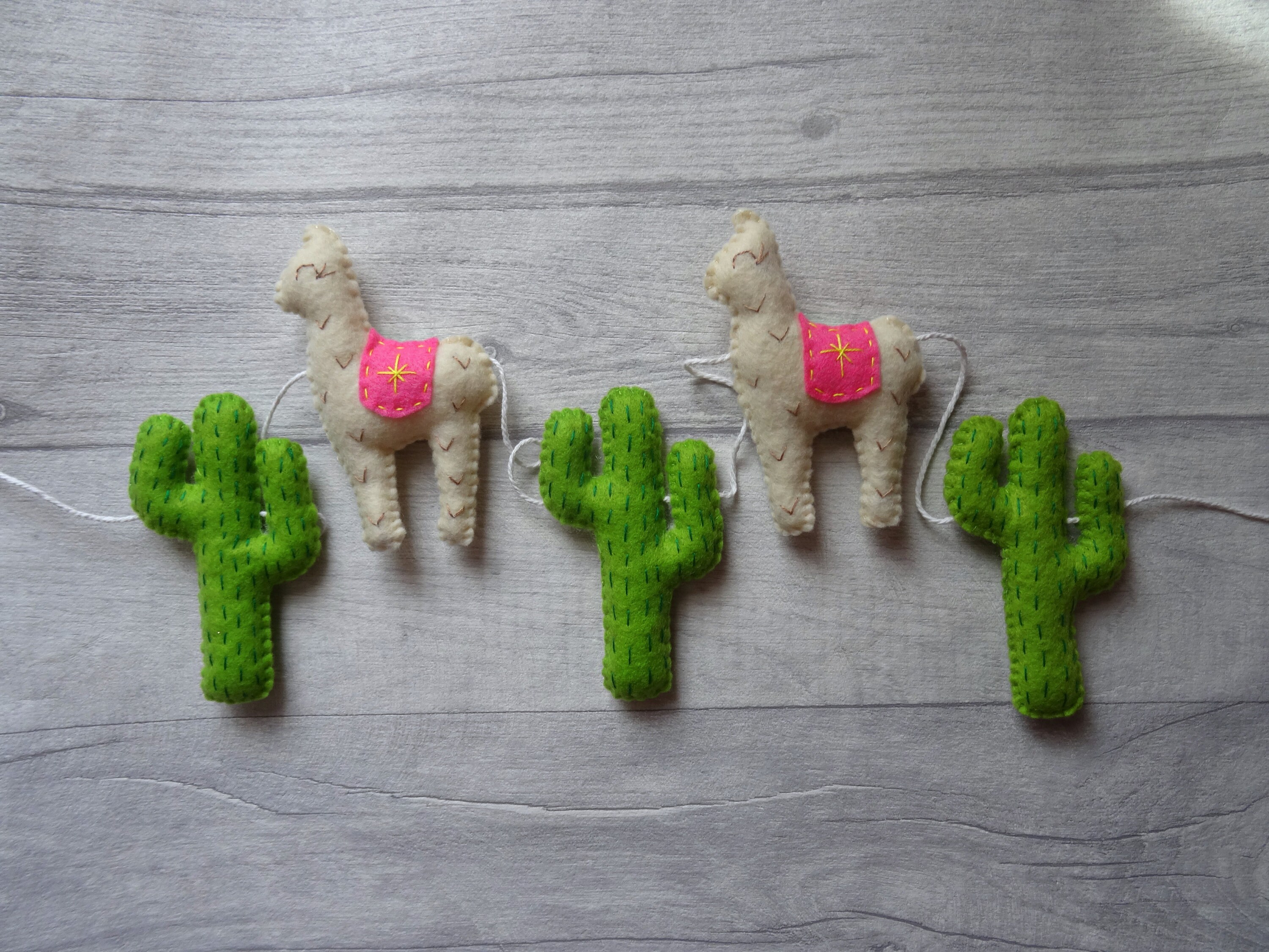 Cactus and Llama Felt Garland Mexican Theme Decorations - Etsy UK