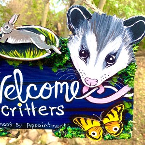 Custom Welcome Critters Sign W/ Moss - Etsy