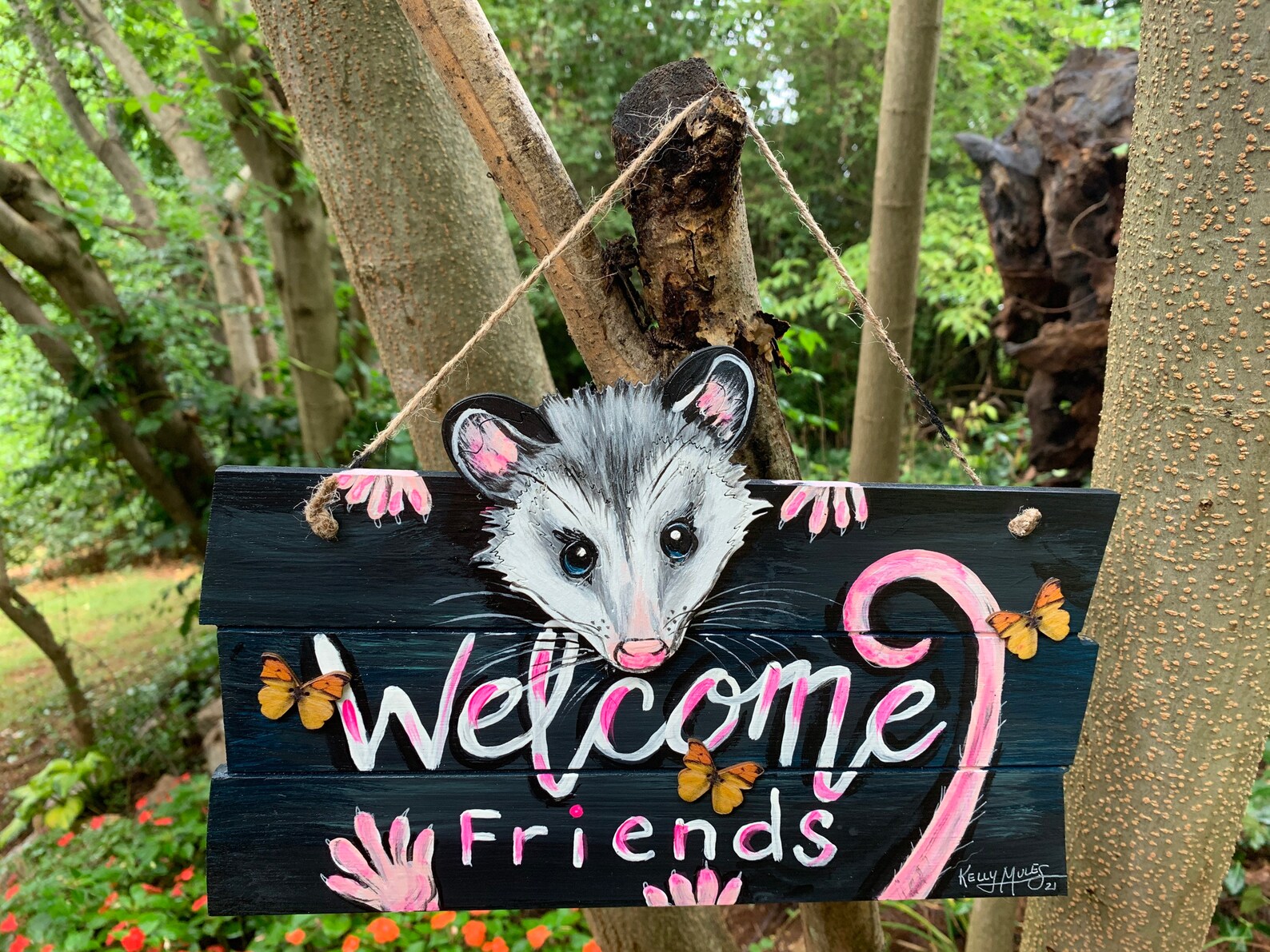 Opossum Welcome Sign - Etsy