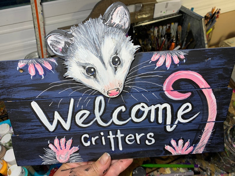 Opossum Welcome Sign - Etsy
