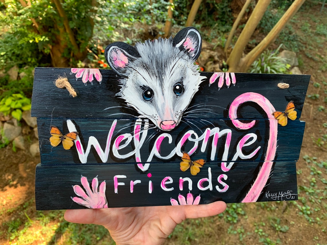Opossum Welcome Sign - Etsy