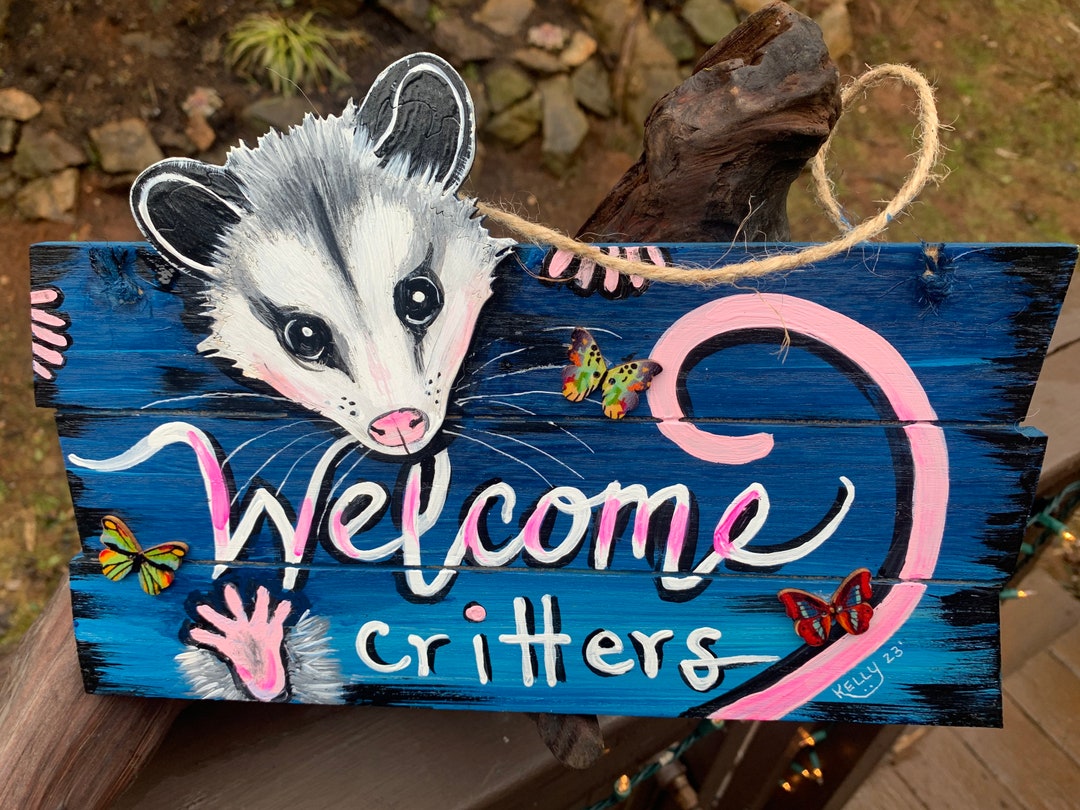 Opossum Welcome Sign - Etsy