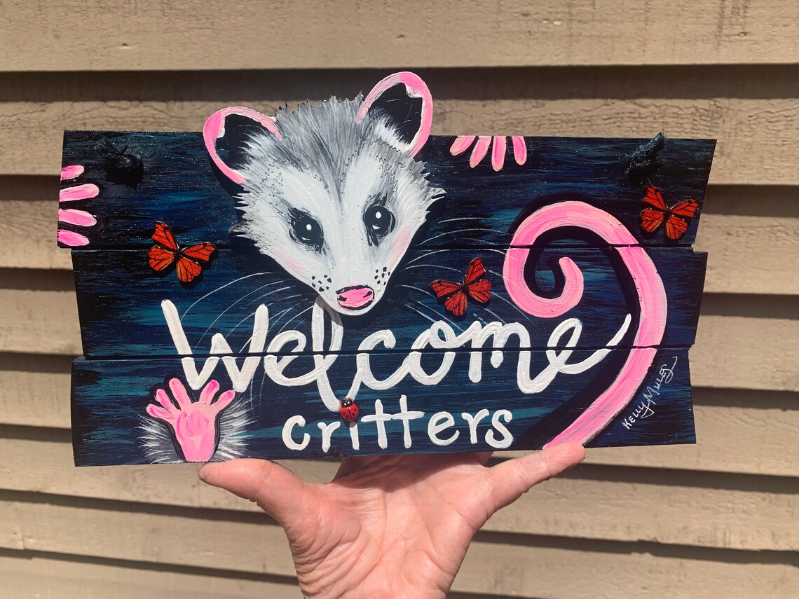 Opossum Welcome Sign - Etsy