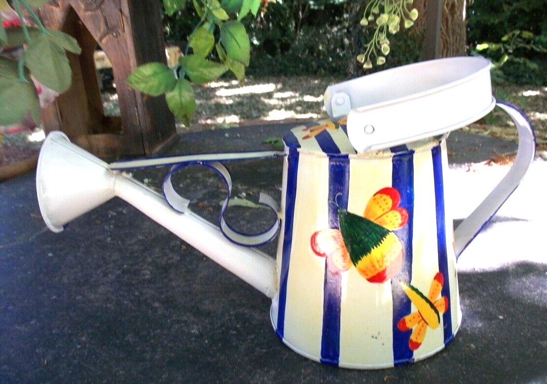 Fancy WATERING CAN Painted Decor BUTTERFLIES - Etsy