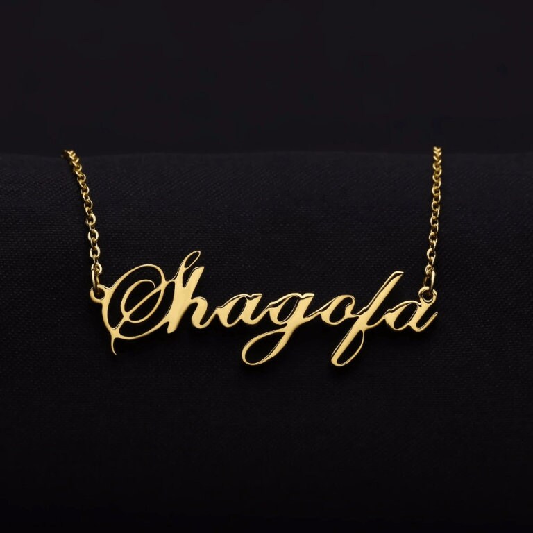 Customized Cursive Name Necklace by Beceff® Gold Silver | Etsy