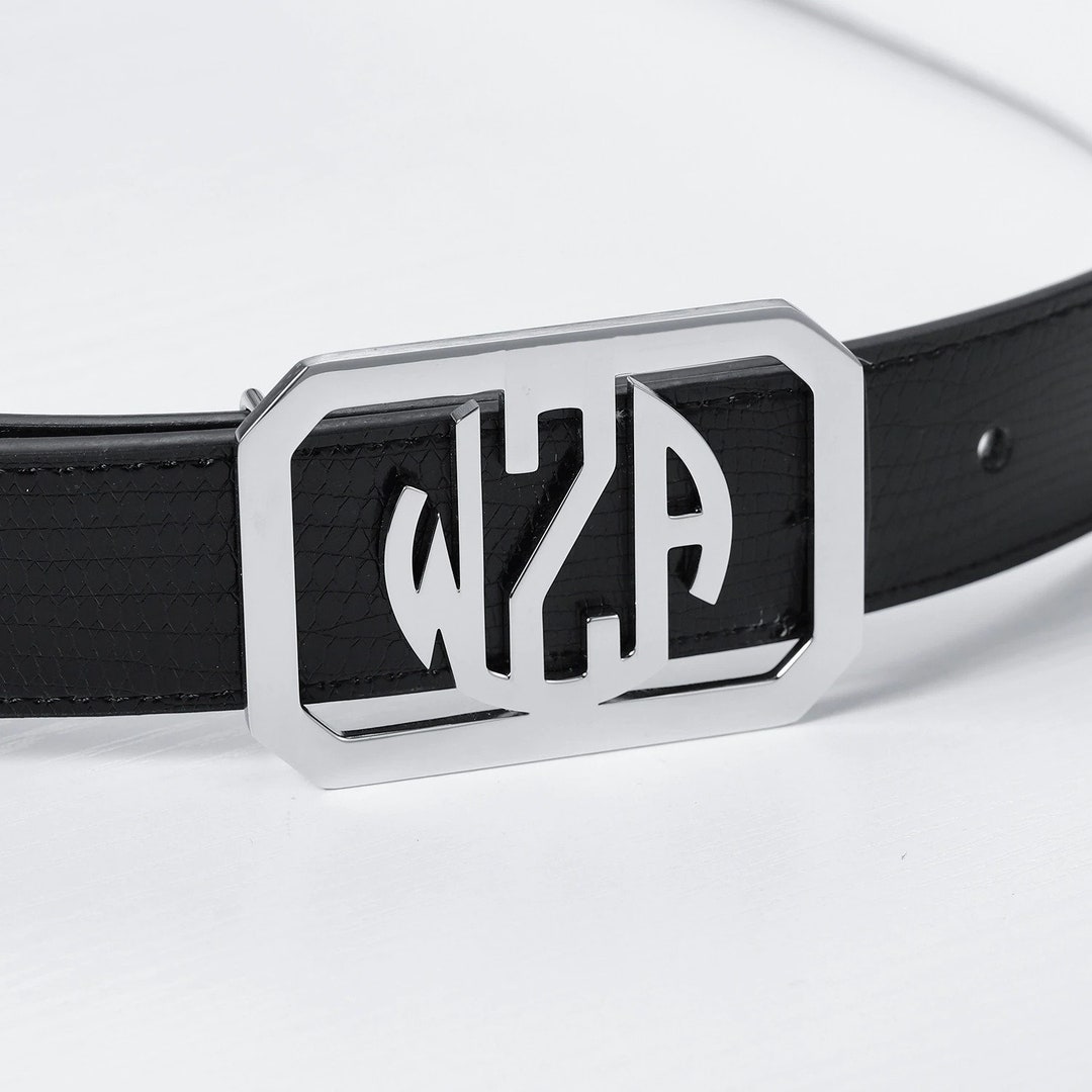 Custom Monogram Belt: Personalized Initial Leather Belt Buckle - Etsy