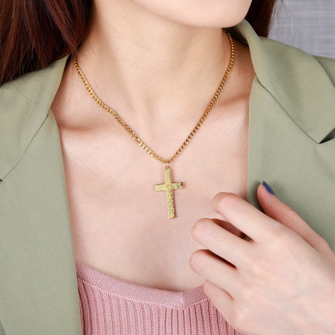 Christian Cross Pendant Necklace by Beceff® High Quality | Etsy