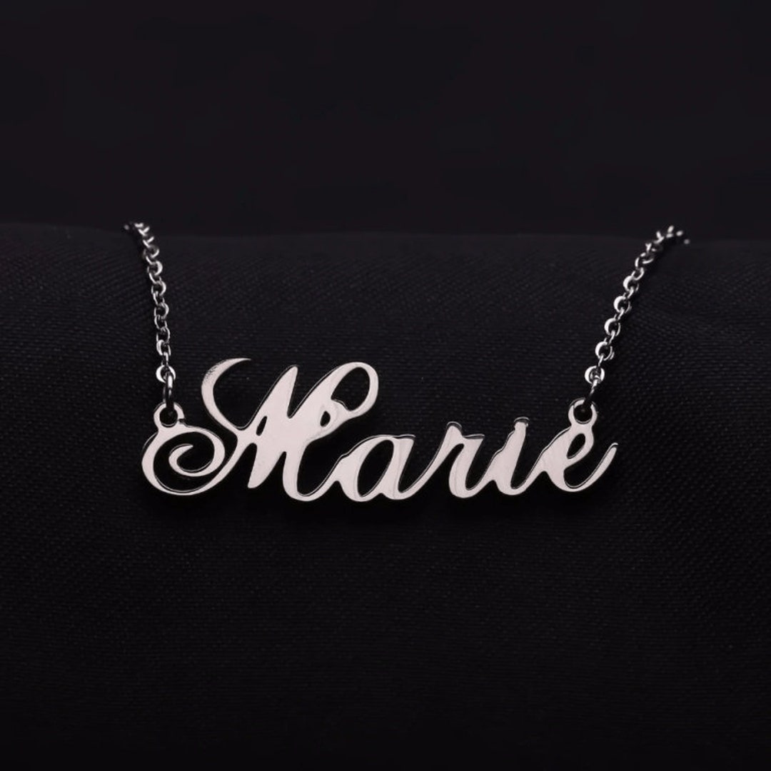 Customized Cursive Name Necklace by Beceff® Gold Silver Necklace With ...