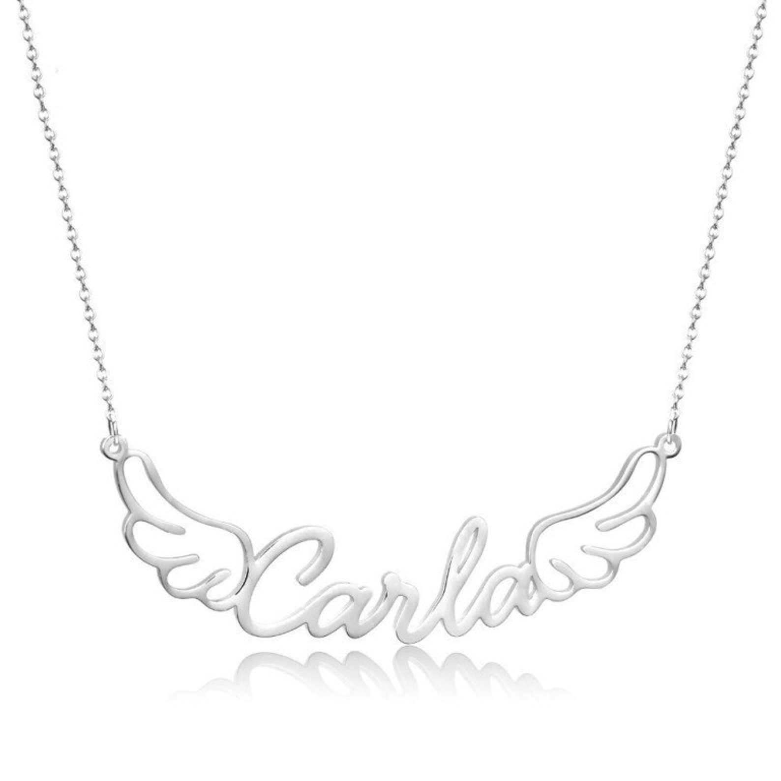 Personalized Angel Wings Name Necklace by Beceff® • Cursive Font ...