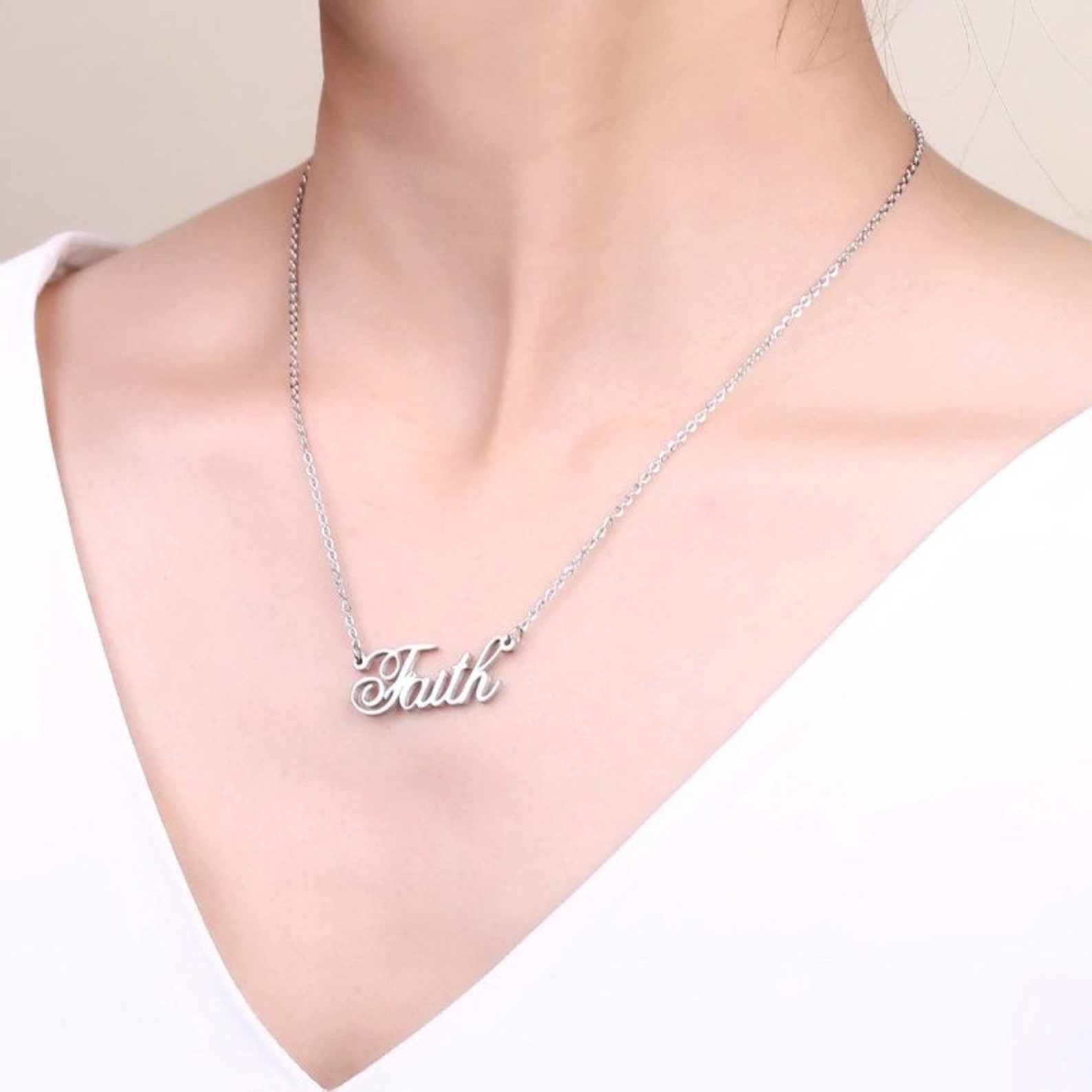 Customized Cursive Name Necklace by Beceff® Gold Silver - Etsy