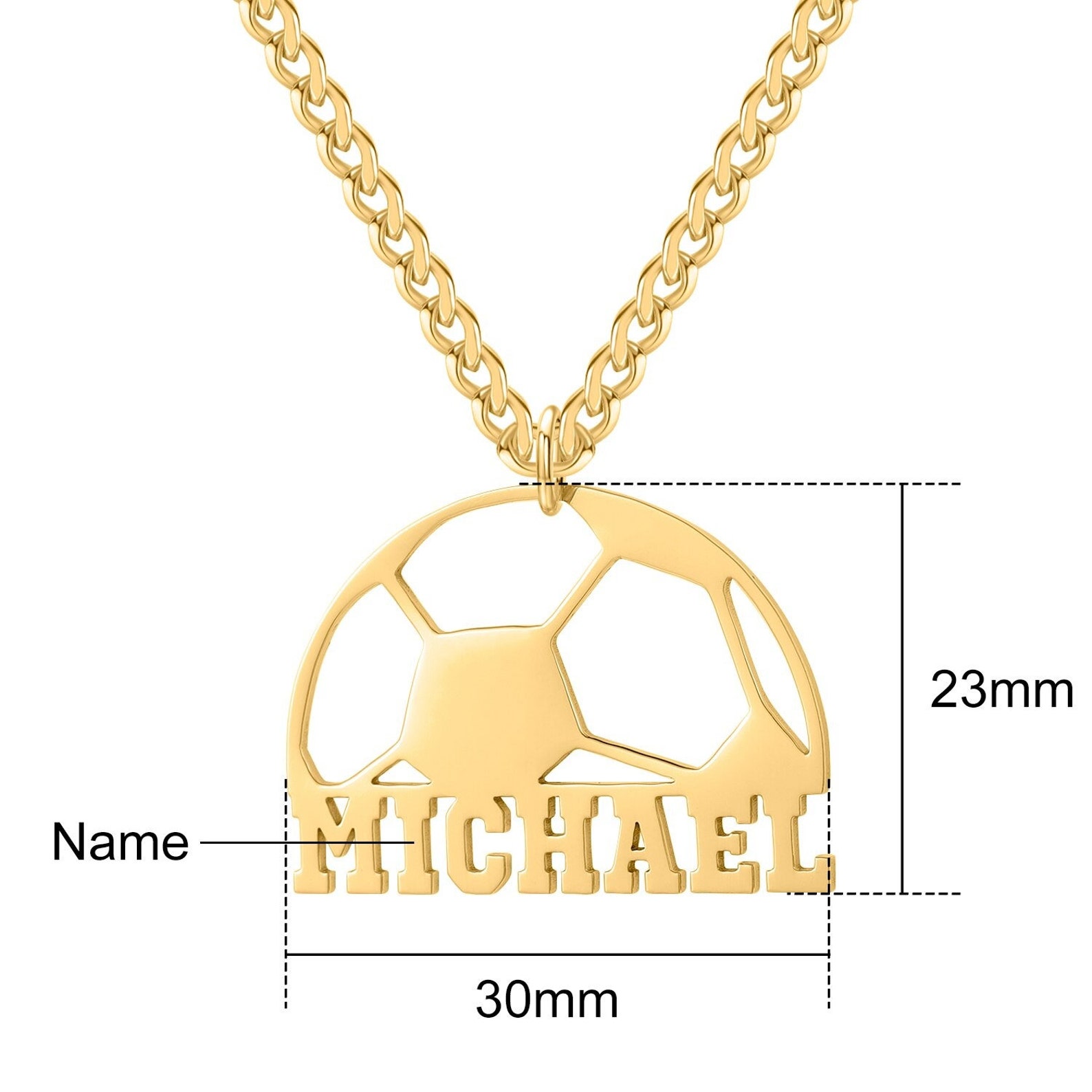 Custom Soccer Name Necklace by Beceff® • FIFA, Football Custom Name ...