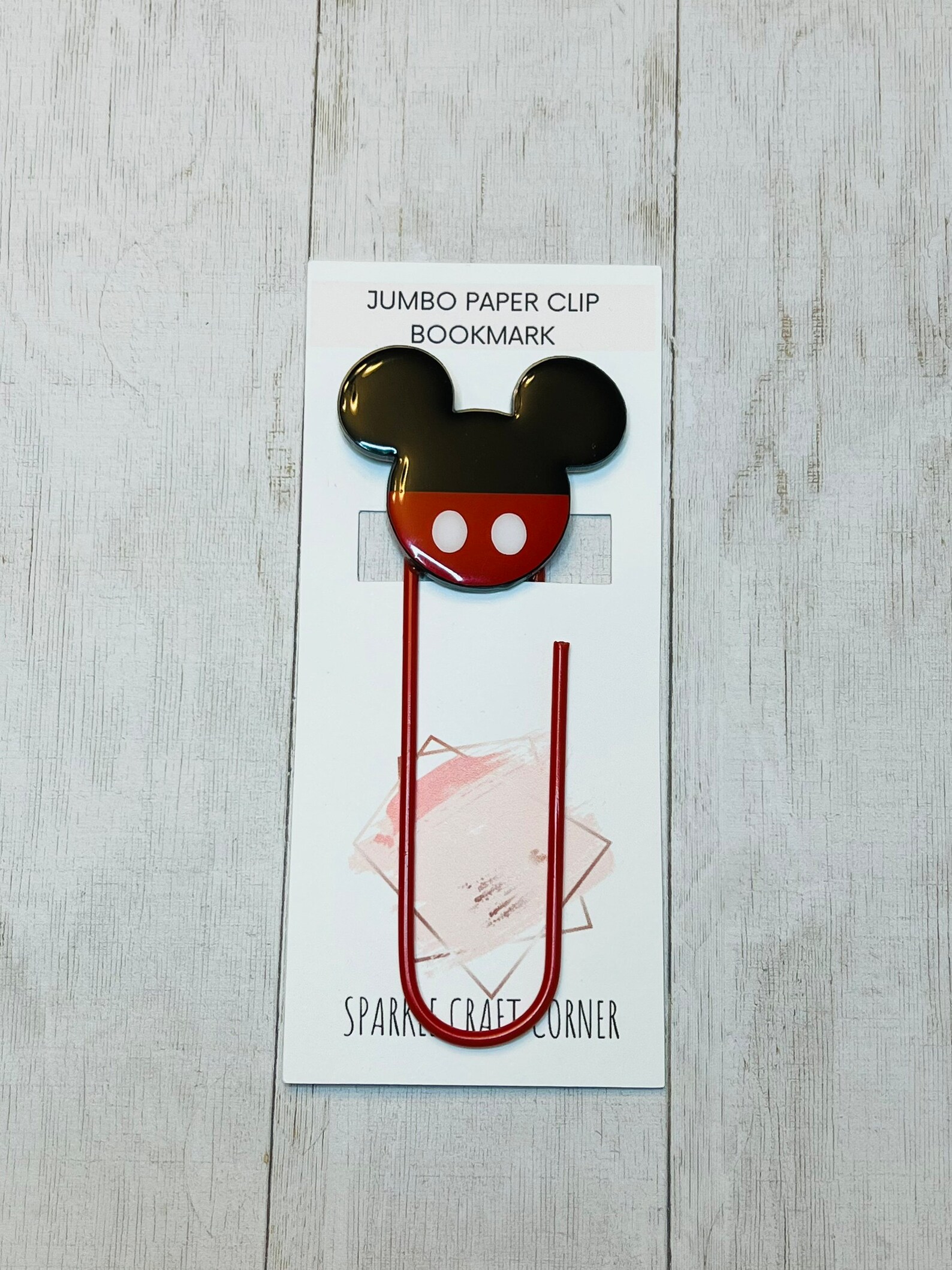Mouse Inspired Acrylic Jumbo Paper Clip Bookmark. Journal - Etsy