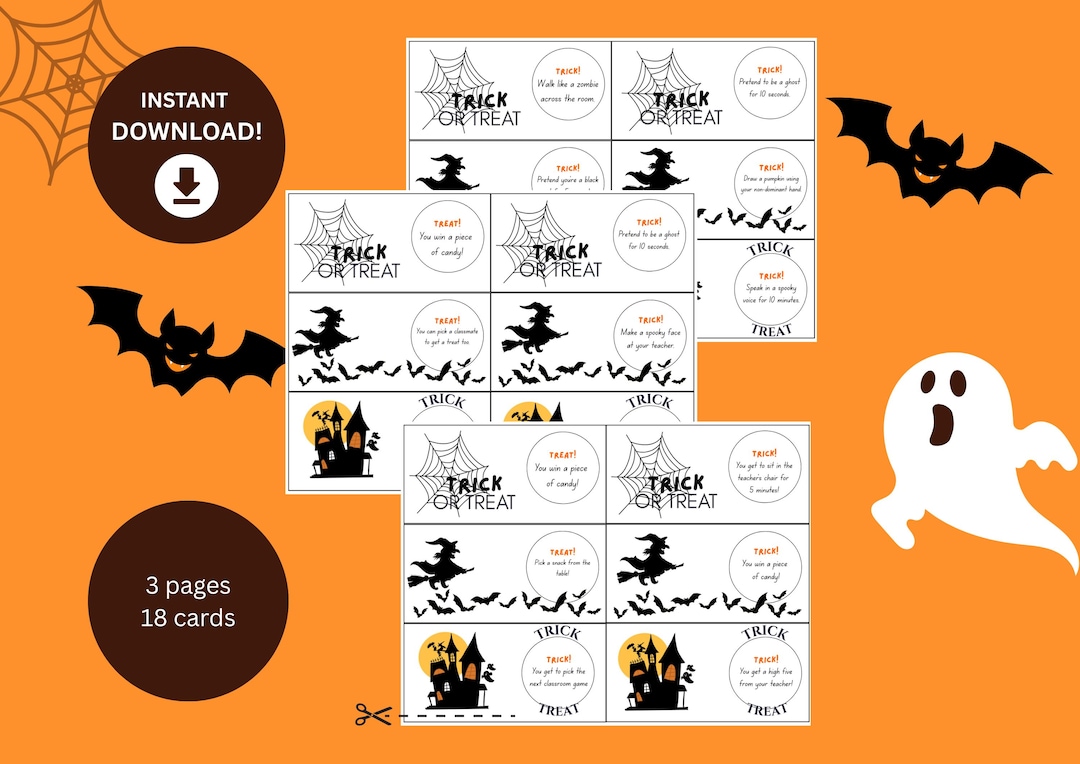 Printable Halloween Scratch off Cards for Kids – Trick or Treat ...