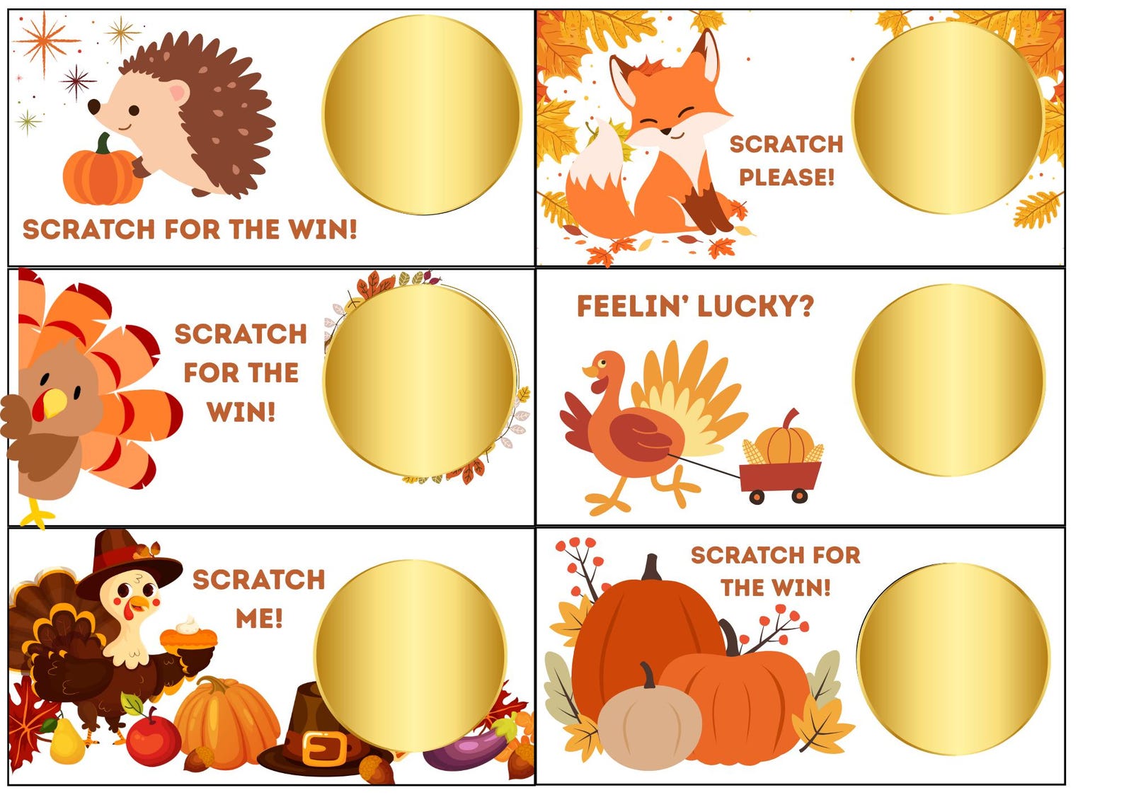 Friendsgiving Party, Scratch off Cards, Friends Thanksgiving ...