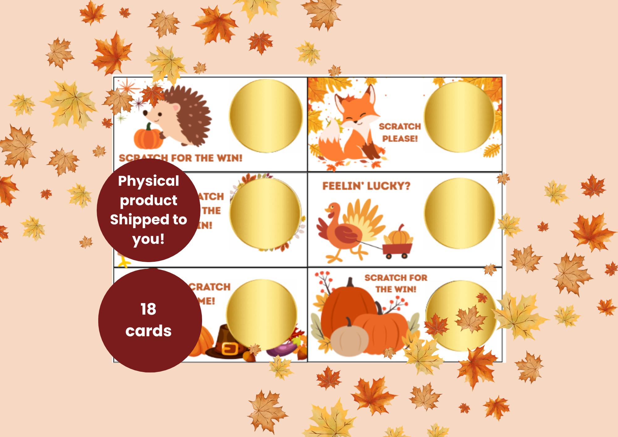 Friendsgiving Party, Scratch off Cards, Friends Thanksgiving ...