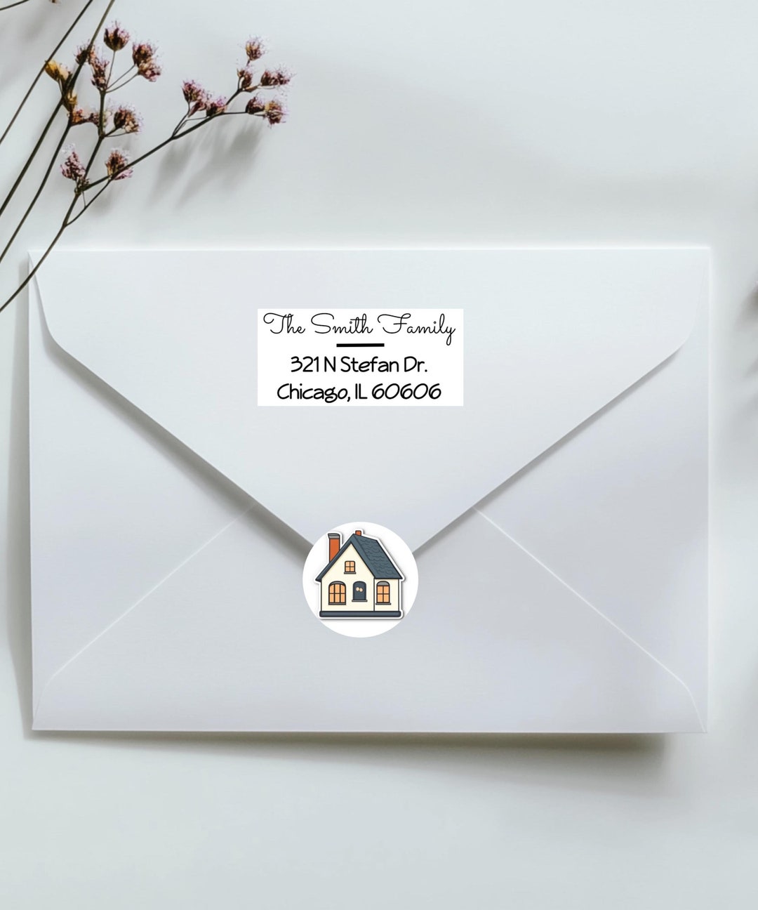 Minimalist Return Address Labels, Personalized Self - Adhesive Return ...