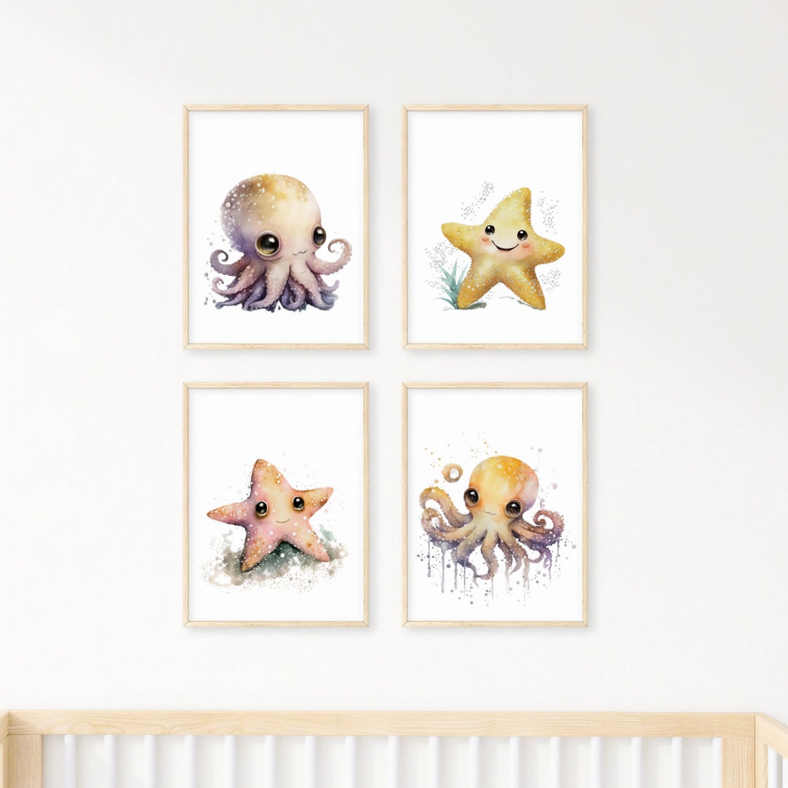 26 Cute Under the Sea Animals Watercolor Clip Art Bundle, Sea Animals ...