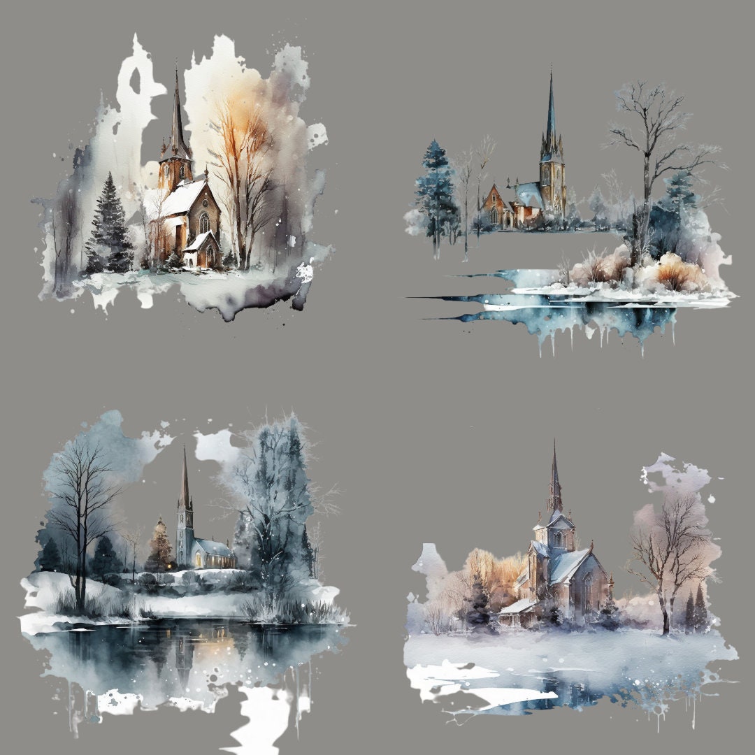 12christmas Scene Clipart, Christmas Clipart, Xmas Winterwonderland ...