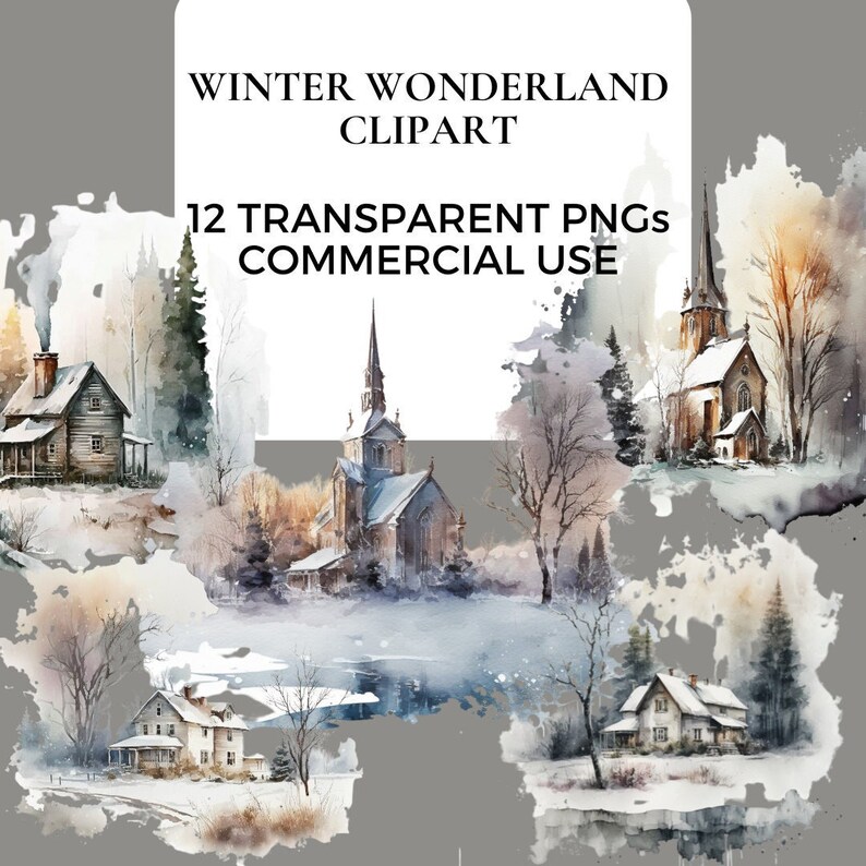 12christmas Scene Clipart, Christmas Clipart, Xmas Winterwonderland ...