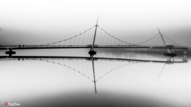 Peace Bridge Derry River Foyle and Guildhall Derry Photos - Etsy