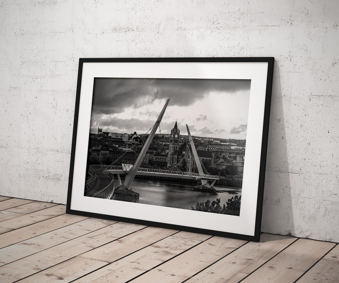 Peace Bridge Derry River Foyle and Guildhall Derry Photos - Etsy