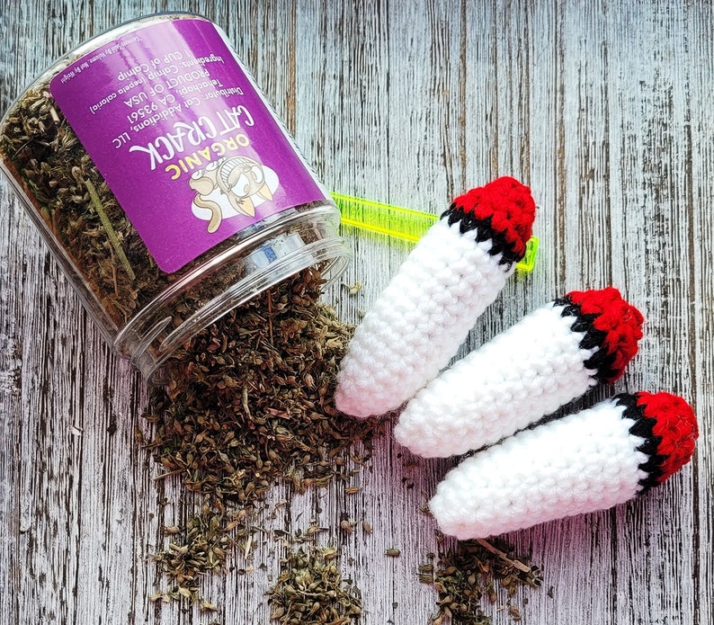 Catnip Blunts | Crochet Cat Doobies | Kitty Yarn Toy | Funny Gag Gift ...