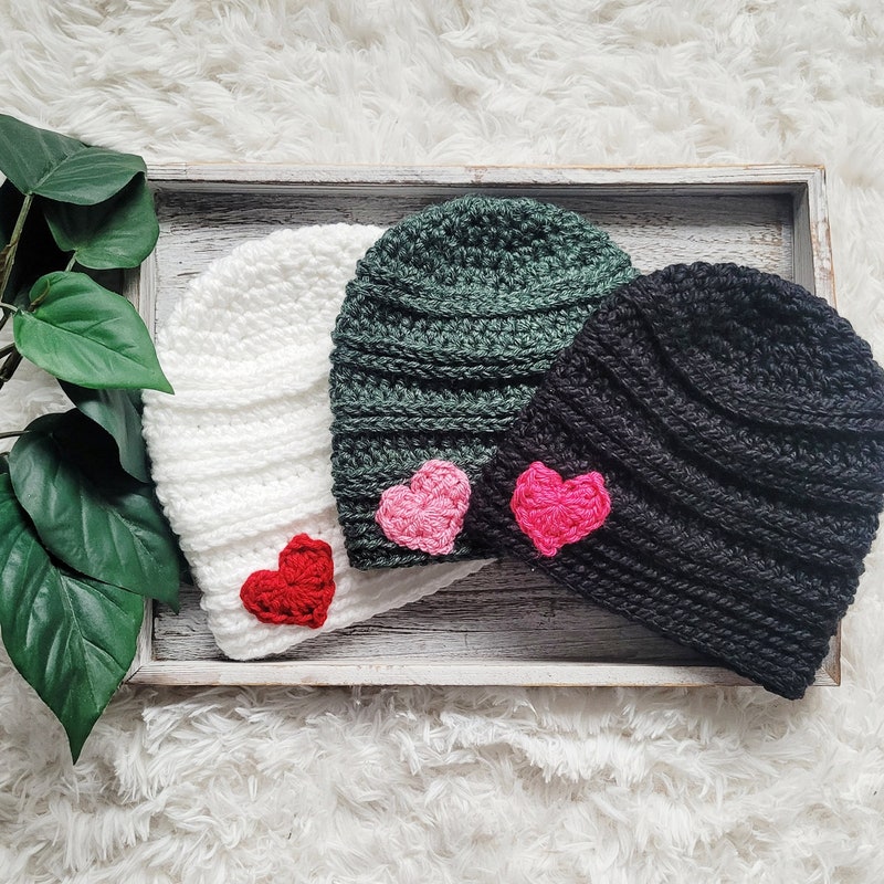 Crochet Heart Hat - Etsy
